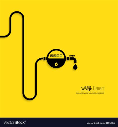 Pipeline With Meter Wate Royalty Free Vector Image