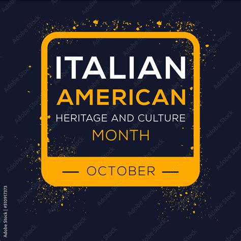 Italian American Heritage And Culture Month Held On October Stock