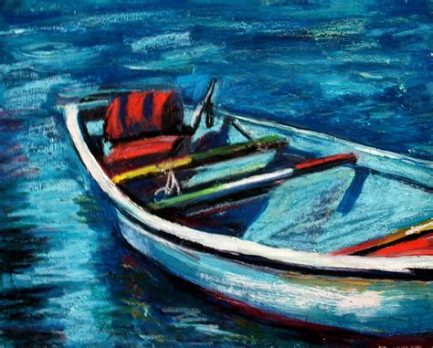 Barque de pêche Peinture par Nath CHIPILOVA ШИПИЛОВА Нат Artmajeur