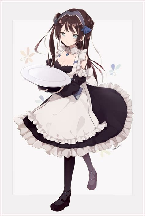 Captain Yue Azur Lane Newcastle Azur Lane Cleavage Heels Maid