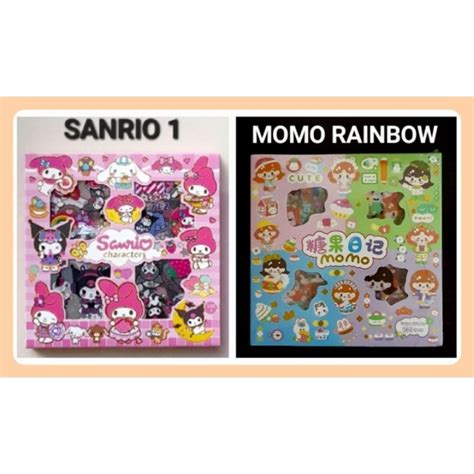Jual STIKER KARAKTER MOMO RAINBOW SANRIO CAMPUR DLM BOX PCS Shopee Indonesia