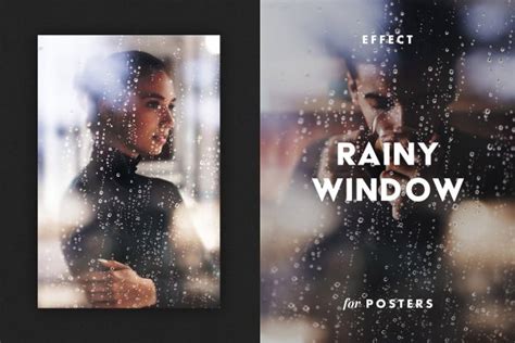 Rainy Window Effect For Posters Design Cuts