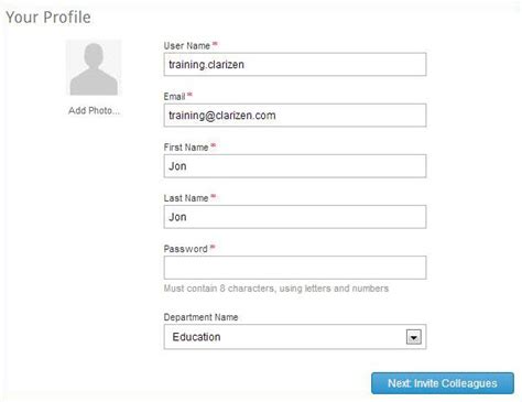 logging in clarizen success