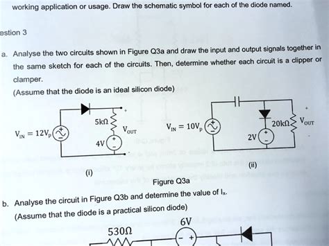 Working Application Or Usagedraw The Schematic Symbol For Each Of The