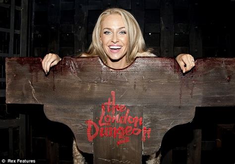 Josie Gibson Is Put In The Stocks At The London Dungeons After Arriving