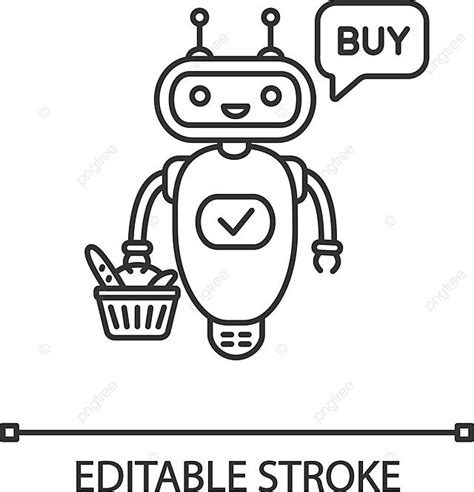 Online Customer Service Chatbot Linear Icon Support Ai Thin Vector Support Ai Thin Png And