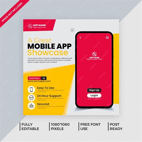 Premium Vector Creative Mobile Apps Promotion Showcase Social Media