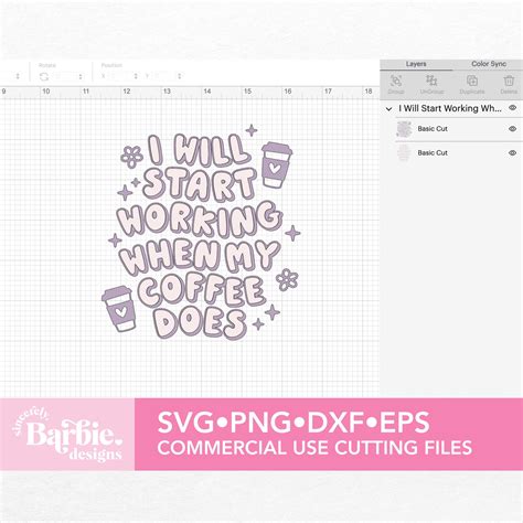 I Will Start Working When My Coffee Does Svg File Coffee Etsy