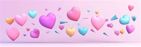 Floating 3d Chat Bubbles And Hearts Create A Vibrant And Playful