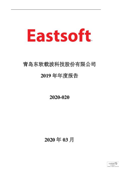 东软载波：2019年年度报告
