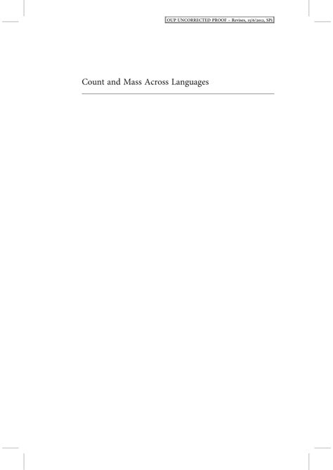 Pdf Countability And Numeral Classifiers In Mandarin Chinese