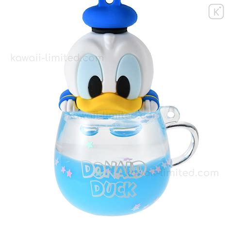 Japan Disney Store Shaka Shaka Keychain Donald Duck Water In Mug