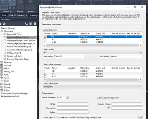 Solved Alignment Relation Report Autodesk Community