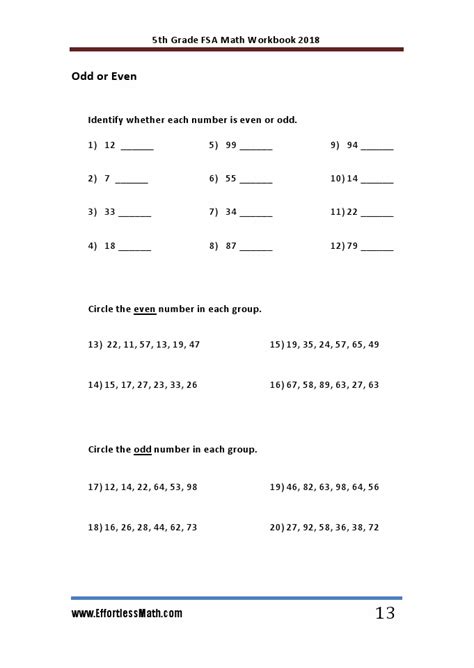 5th Grade FSA Math Workbook 2018 The Most Comprehensive Review For The