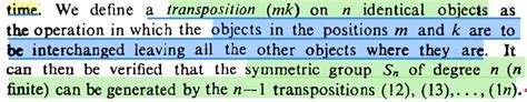 Group Theory Why Are We Not Considering The Transpositions Like 23