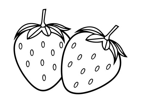 Printable Strawberry Coloring Pages