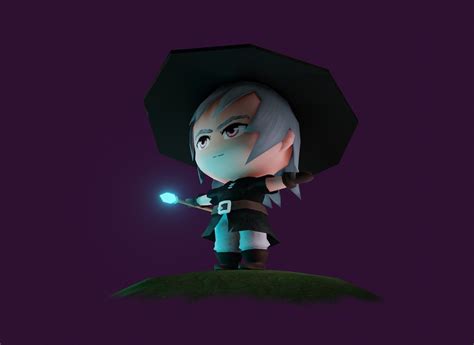 Mage Chibi Rigged 3d Model 3d Model Turbosquid 1985136