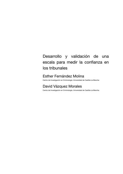 Pdf Desarrollo Y Validación De Una Escala Para Medir La Pdfslide Net