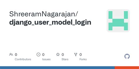 github shreeramnagarajan django user model login