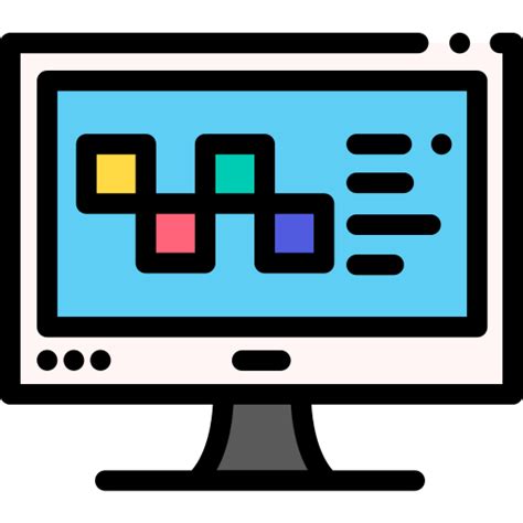 Data Detailed Rounded Lineal Color Icon