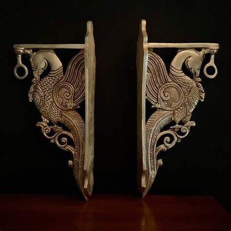 Handcrafted Brass Peacock Set Of 2 Home Decor Crafts N Chisel