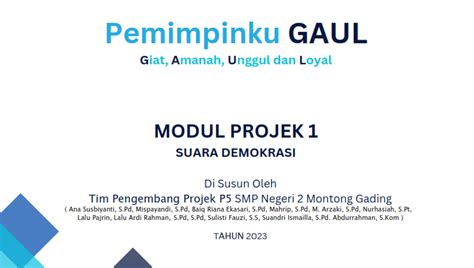 Contoh Modul Projek P5 Dan Cara Membuatnya Smp Negeri 2 Montong Gading