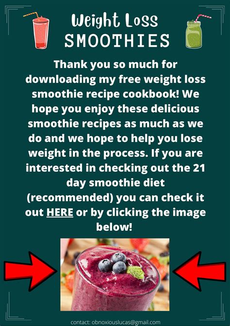 Smoothie Recipes For Weight Losspdf Docdroid