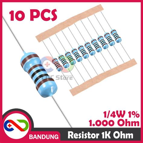 Jual 10x Resistor 14w 1 Metal Film Value 1k 10k 220 330 4k7 10 100 470 Ohm Untuk