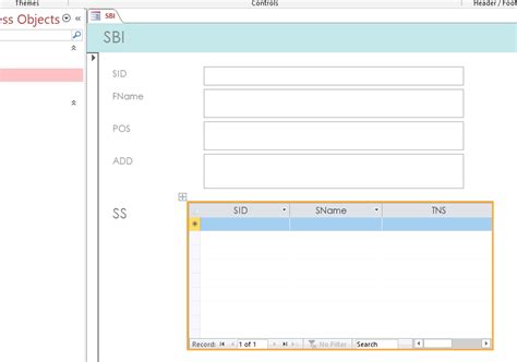 Solved Use The Form Wizard To Create A Form Containing A Main Form And A Subform Select All