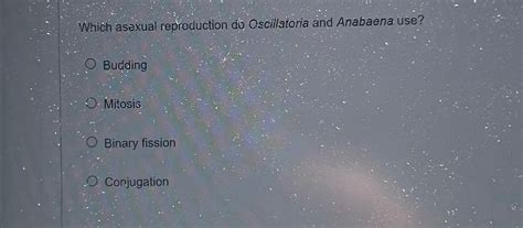 Solved Which Asexual Reproduction Do Oscilatoria And