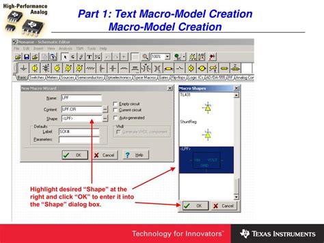 Ppt How To Build Macro Models In Tina Spice Part 1 Text Macro Model