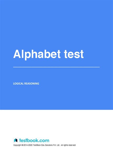 Alphabet Test Logical Reasoning Pdf Alphabet Numbers