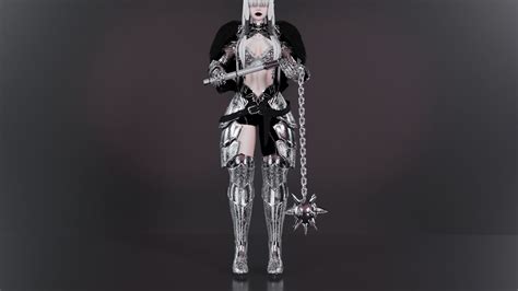 Female Armor Set 3d Model Rigged Cgtrader