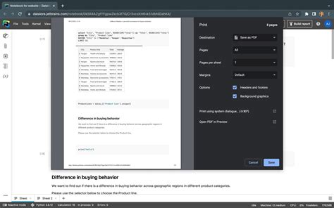 Unable To Print Datalore Notebooks Problems And Bugs Datalore Forum