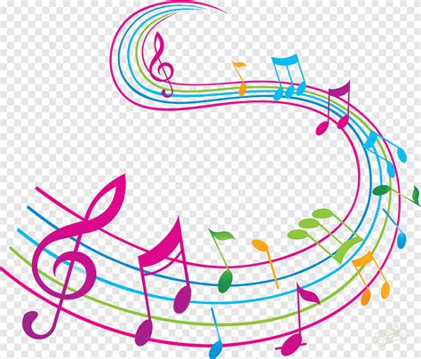 Musical Notes Illustration Musical Note Drawing Color Music Notes