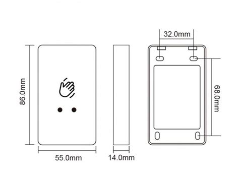 dc12 24v touchless exit button no nc com three output contact