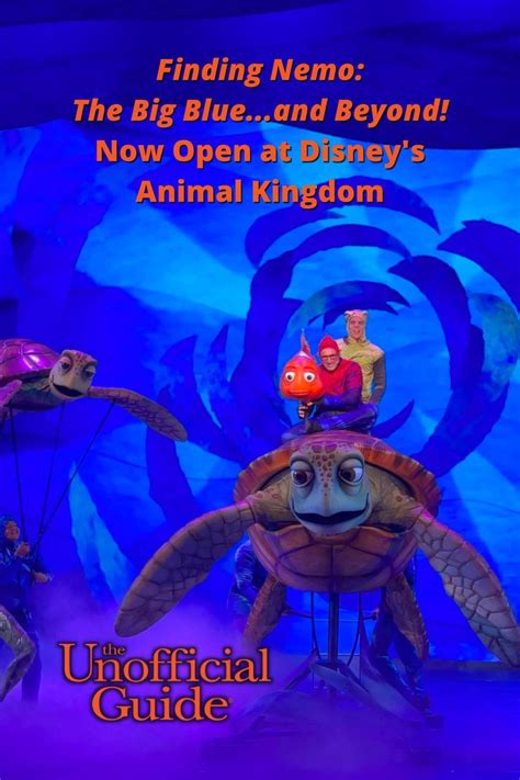 The Poster For Finding Nemo The Big Blue And Beyond Now Open At Disney