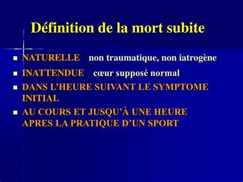 Ppt Mort Subite Du Sportif Powerpoint Presentation Free Download