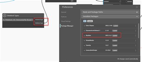 rhythm titleblock types node duplicating outputs packages dynamo