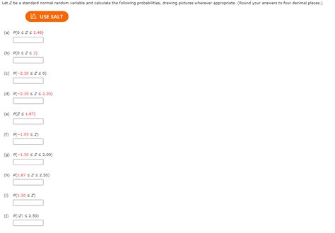 Solved Let Z Be A Standard Normal Random Variable And Chegg