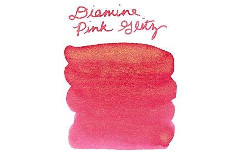 Diamine Pink Glitz Ink Sample
