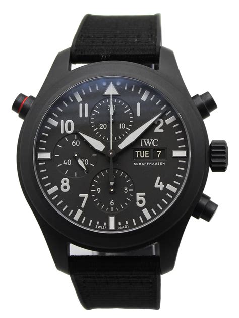 Iwc Pilots Watch Double Chronograph Top Gun Ceratanium 44mm Iw371815