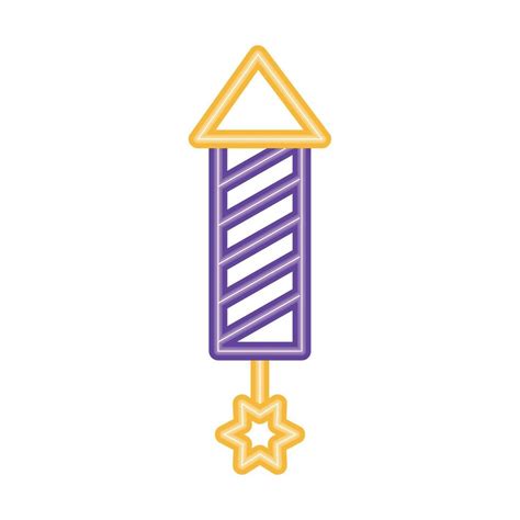 Rocket Firework Neon Light 13908037 Vector Art At Vecteezy
