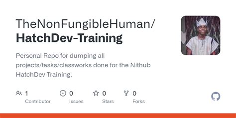 GitHub TheNonFungibleHuman HatchDev Training Personal Repo For Dumping All Projects Tasks