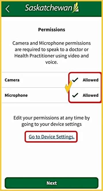 Android Mobile Phonetablet Camera And Microphone Permissions Sk Virtual Visit