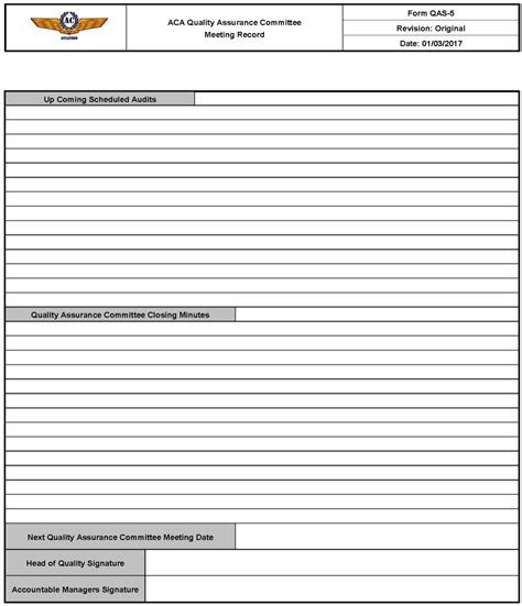 Sample Forms — Ac Aviation Documentation 10 Documentation