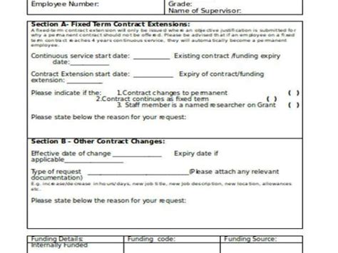 Contract Variation Form Template Contract Form Templates Williamson