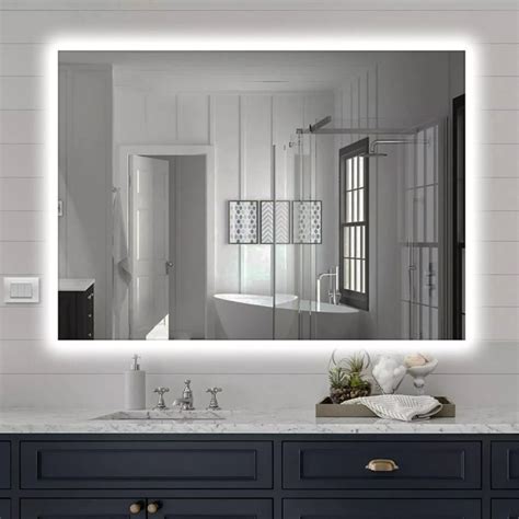 Specchio Bagno 60x80 Cm Illuminazione Perimetrale E Installazione