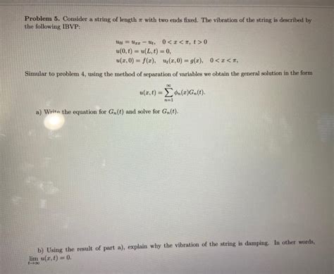 solved problem 5 consider a string of length with two ends