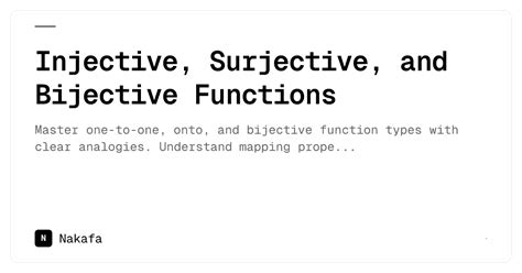 Injective Surjective And Bijective Functions Function Composition